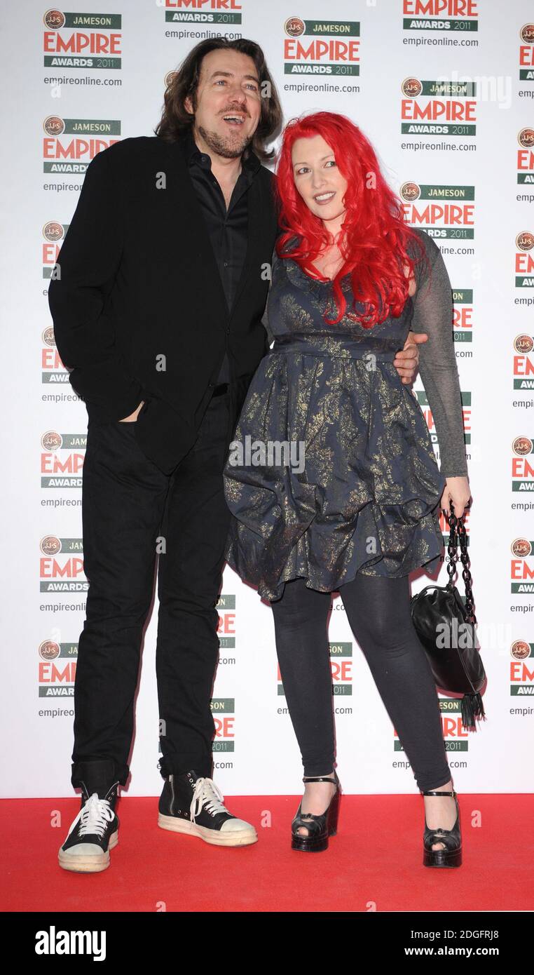 Jonathan Ross and wife Jane Goldman arriving at the Empire Film Awards ...