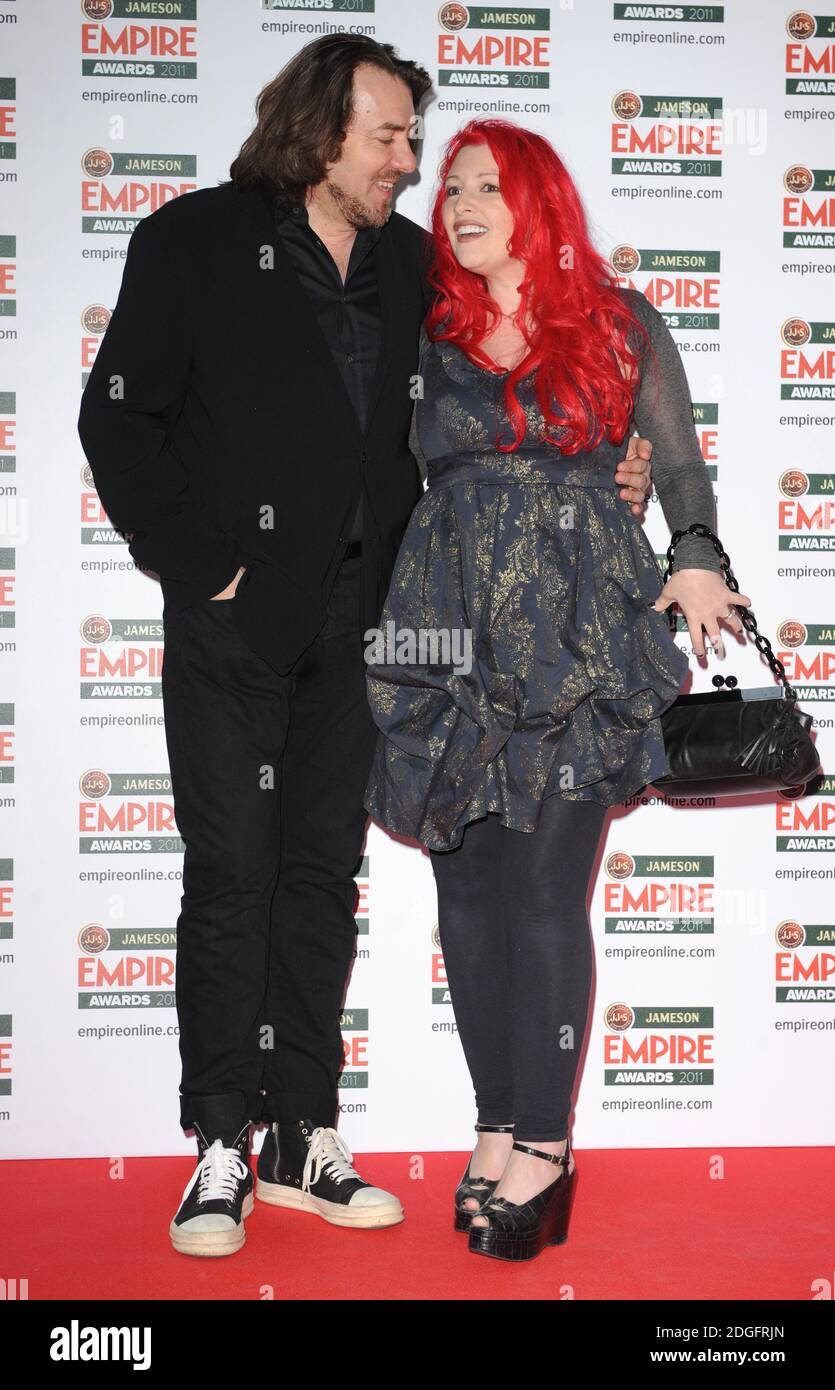 Jonathan Ross and wife Jane Goldman arriving at the Empire Film Awards ...