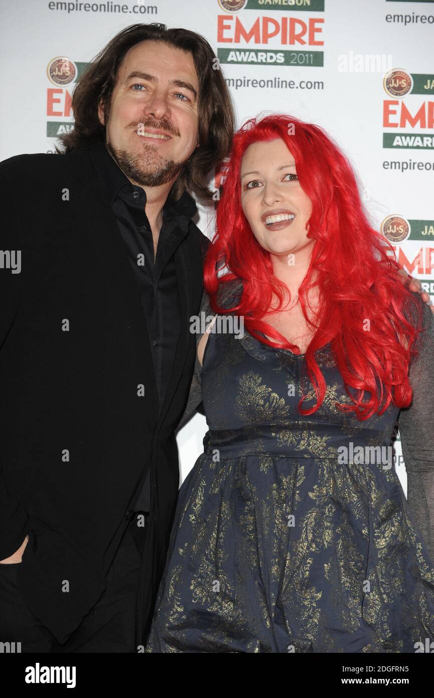 Jonathan Ross and wife Jane Goldman arriving at the Empire Film Awards ...