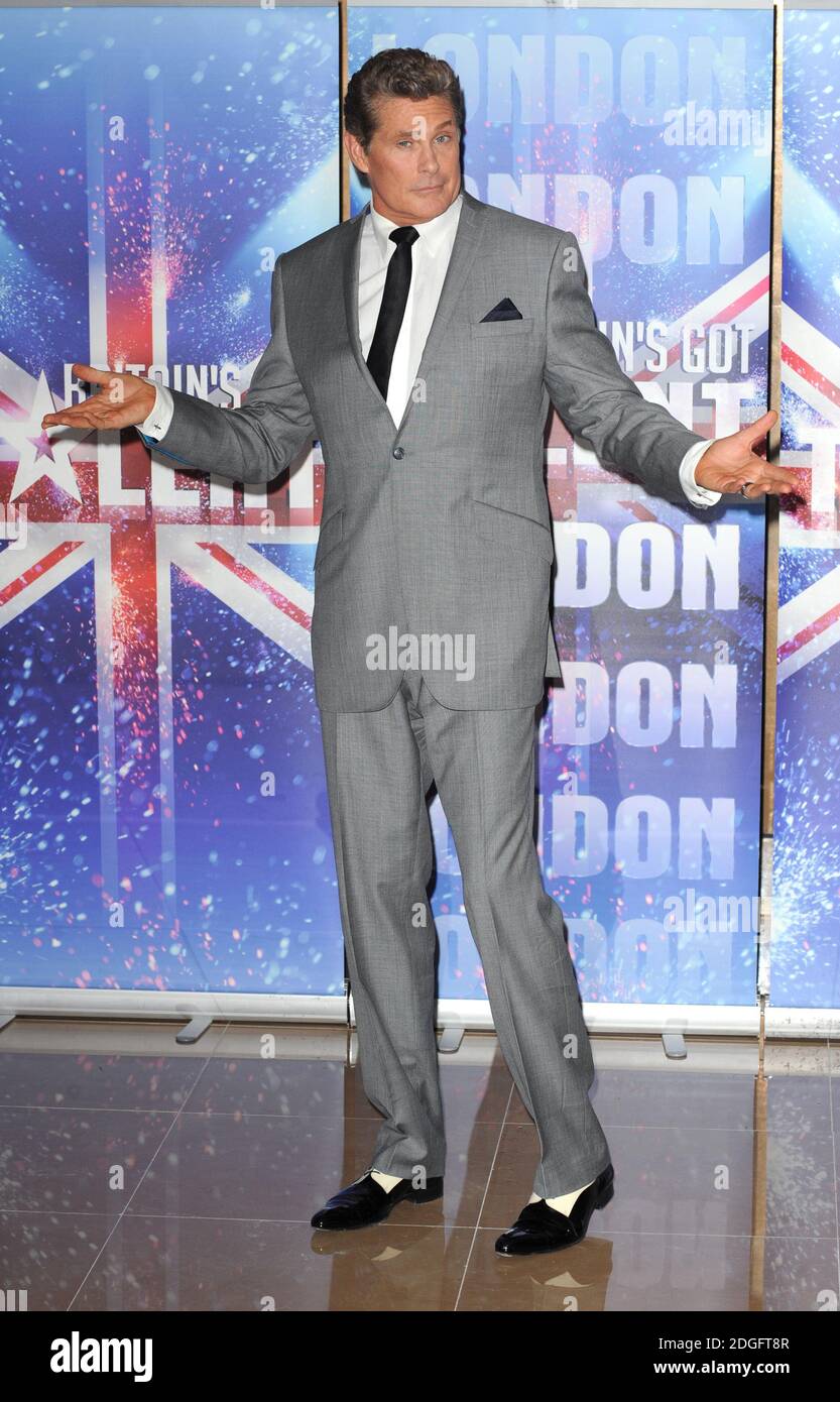 David Hasselhoff at a photocall to promote the programme Britain's Got ...