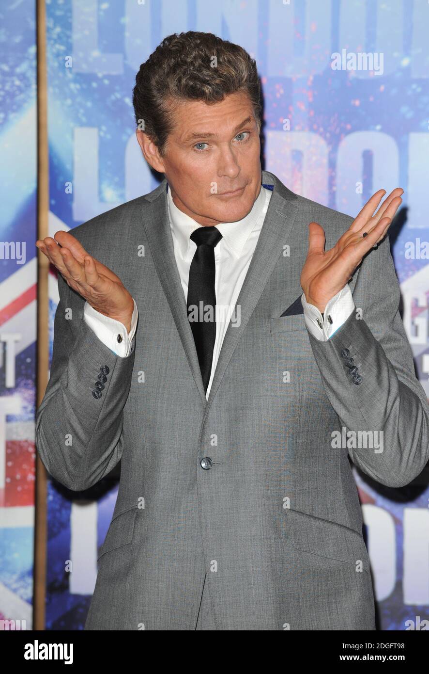 David Hasselhoff at a photocall to promote the programme Britain's Got ...