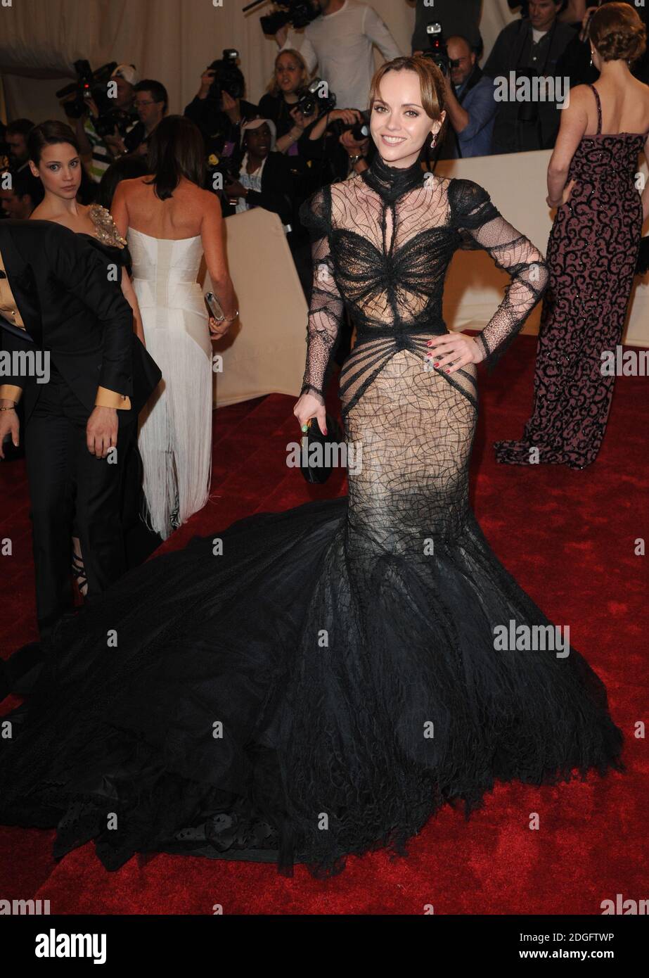 Christina Ricci arriving at the Metropolitan Museum Costume Institute ...