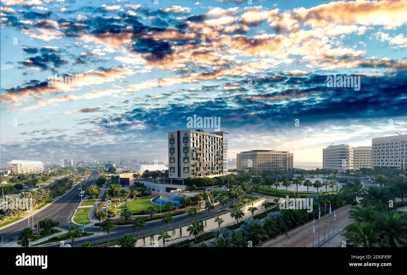Yas island abu dhabi aerial hi-res stock photography and images - Alamy