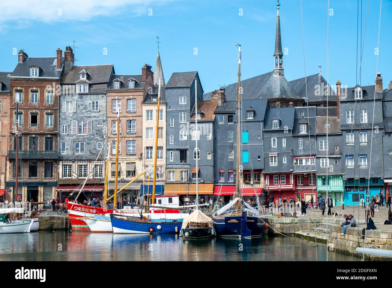 The old port of Honfleur, Normandy, France Stock Photo - Alamy