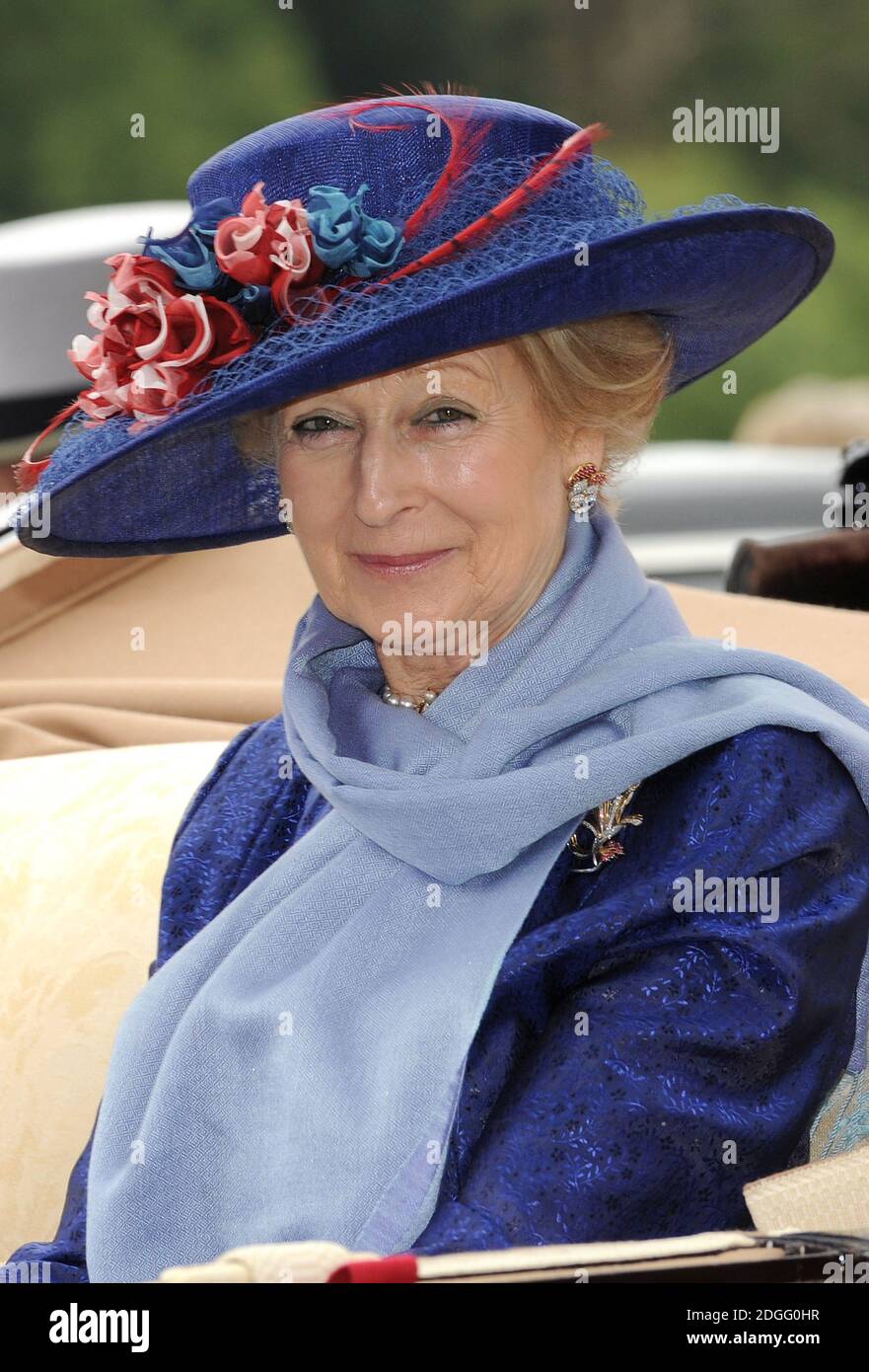 Princess Alexandra on route to Royal Ascot, Berkshire Stock Photo - Alamy