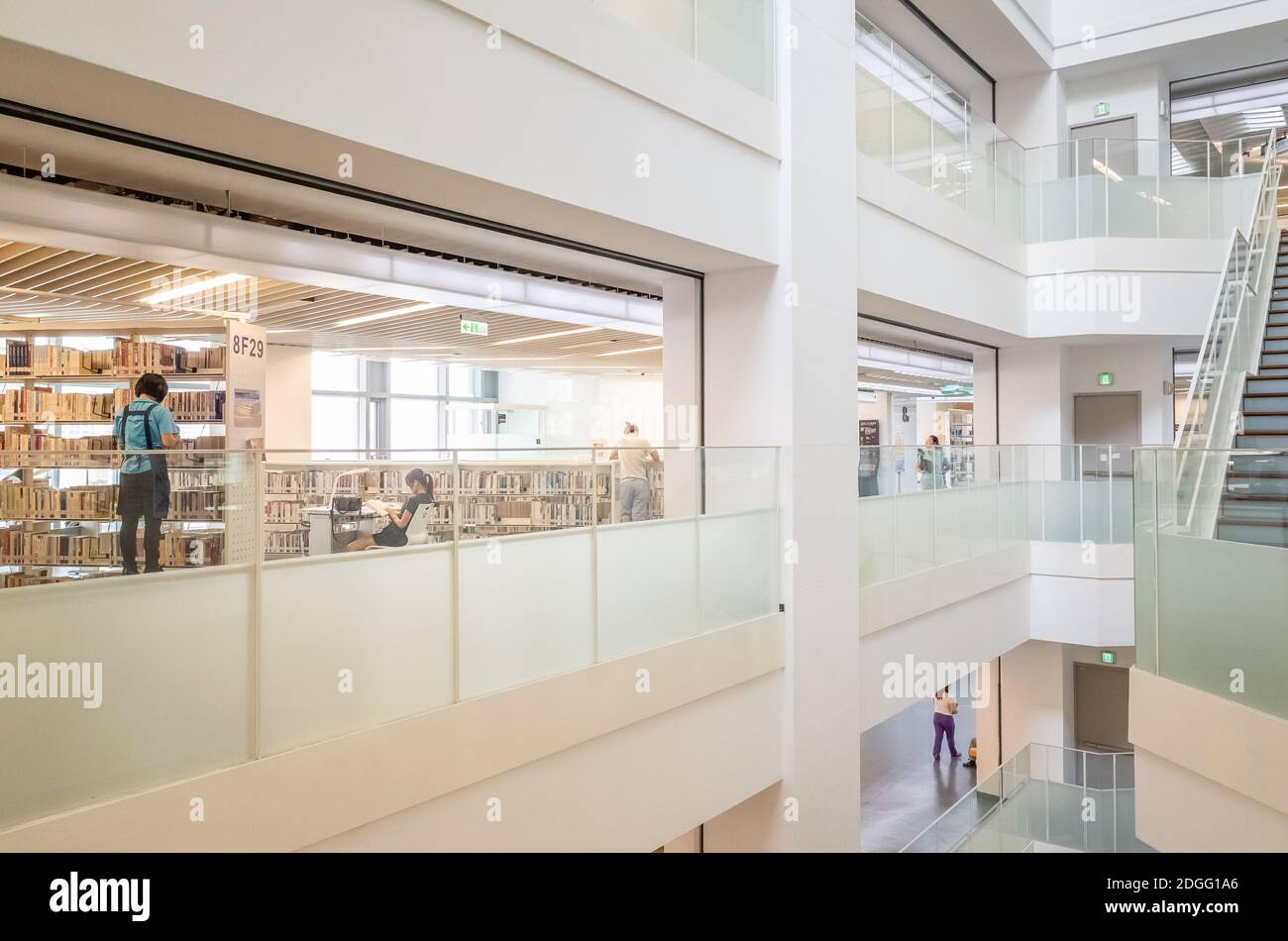 Interior of New Taipei city main library Stock Photo - Alamy