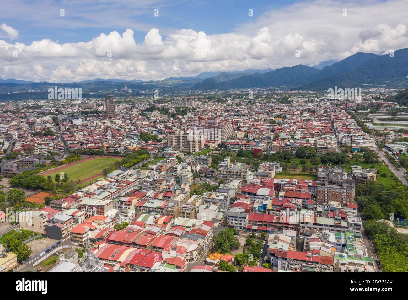 Aerial view of Puli town Stock Photo - Alamy
