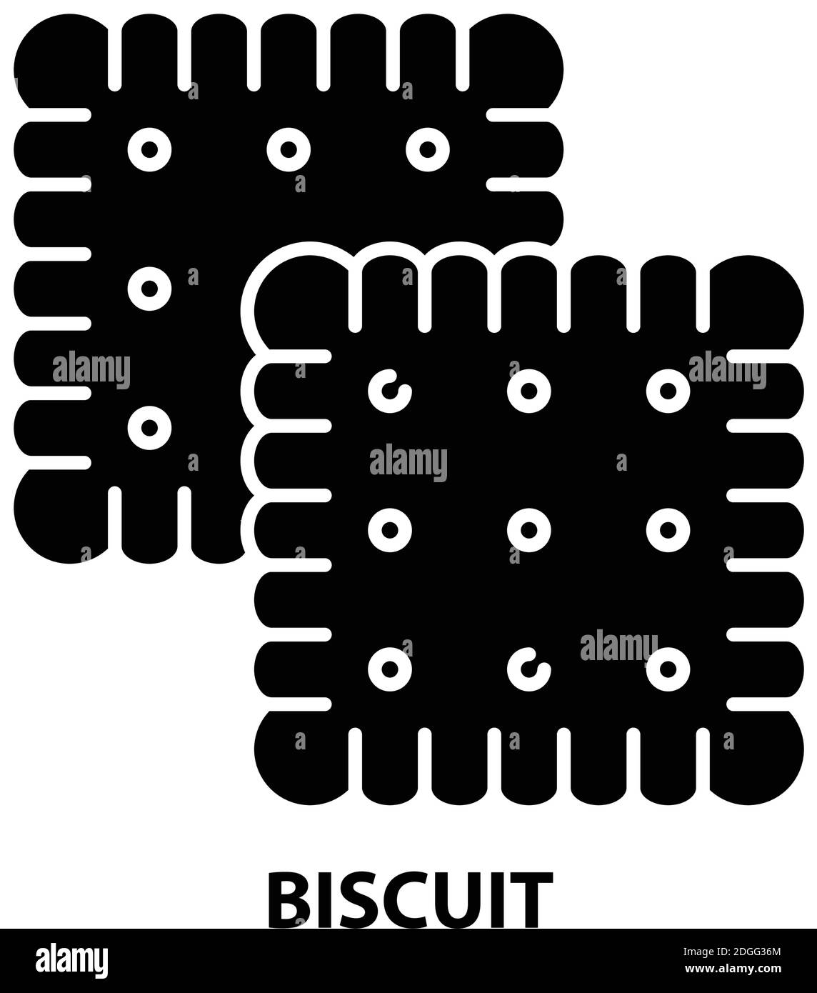 biscuit icon, black vector sign with editable strokes, concept ...