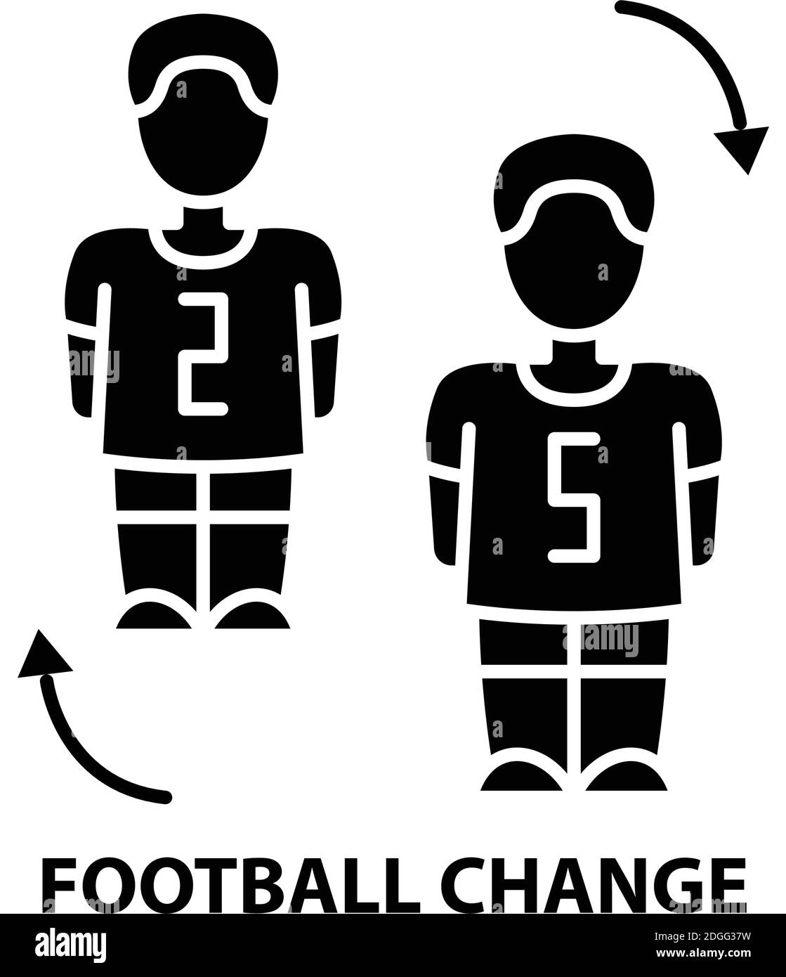 football change icon, black vector sign with editable strokes, concept ...