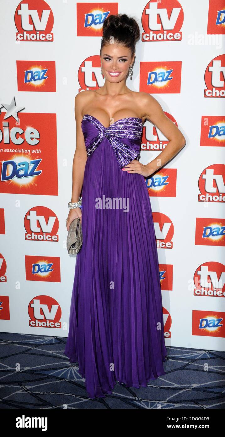 Chloe Simms arriving at The TV Choice Awards 2011, The Savoy London ...