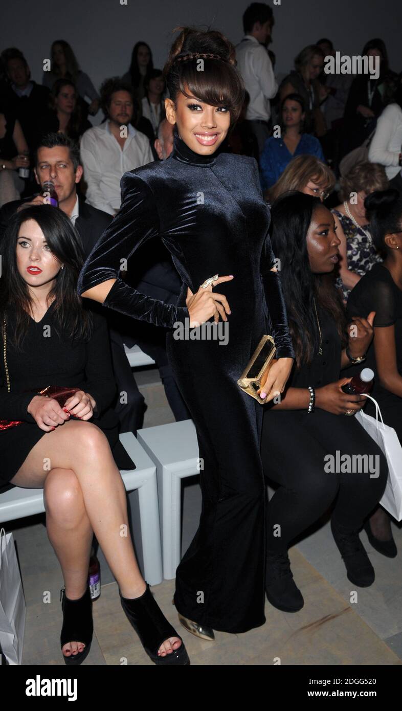 Jade Ewen attends the PPQ Spring Summer 2012 Catwalk Show, BFC Venue ...