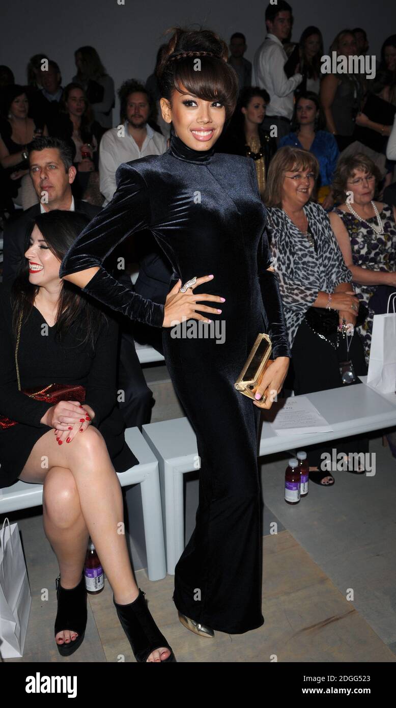 Jade Ewen attends the PPQ Spring Summer 2012 Catwalk Show, BFC Venue ...
