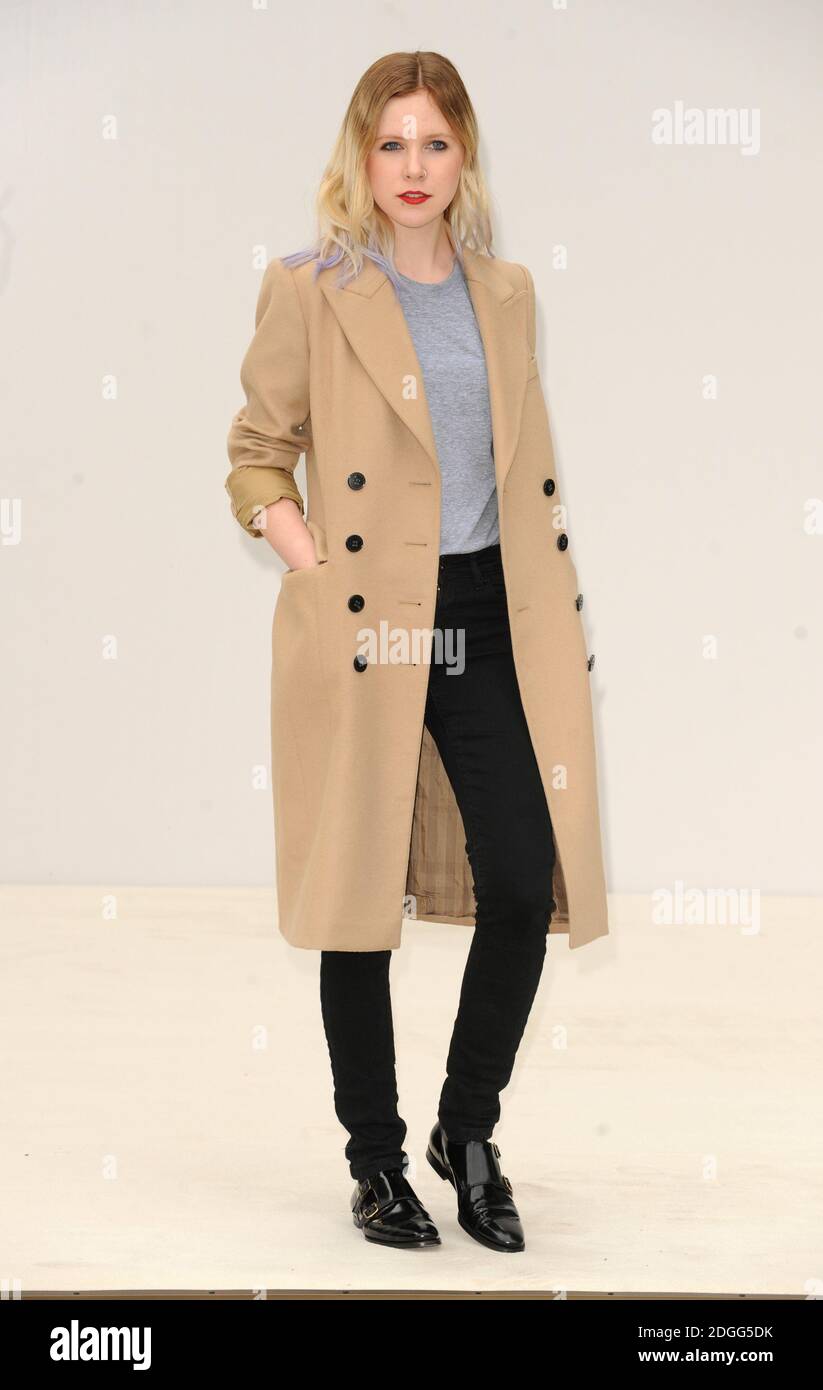 Misty Miller arriving for the Burberry Catwalk show, during London ...