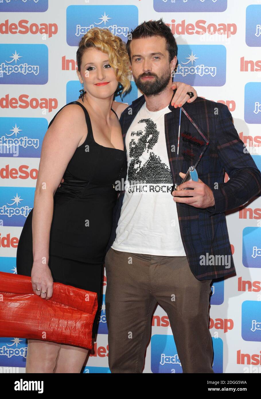 Bronagh Waugh and Emmett J Scanlan arriving at the Inside Soap Awards ...