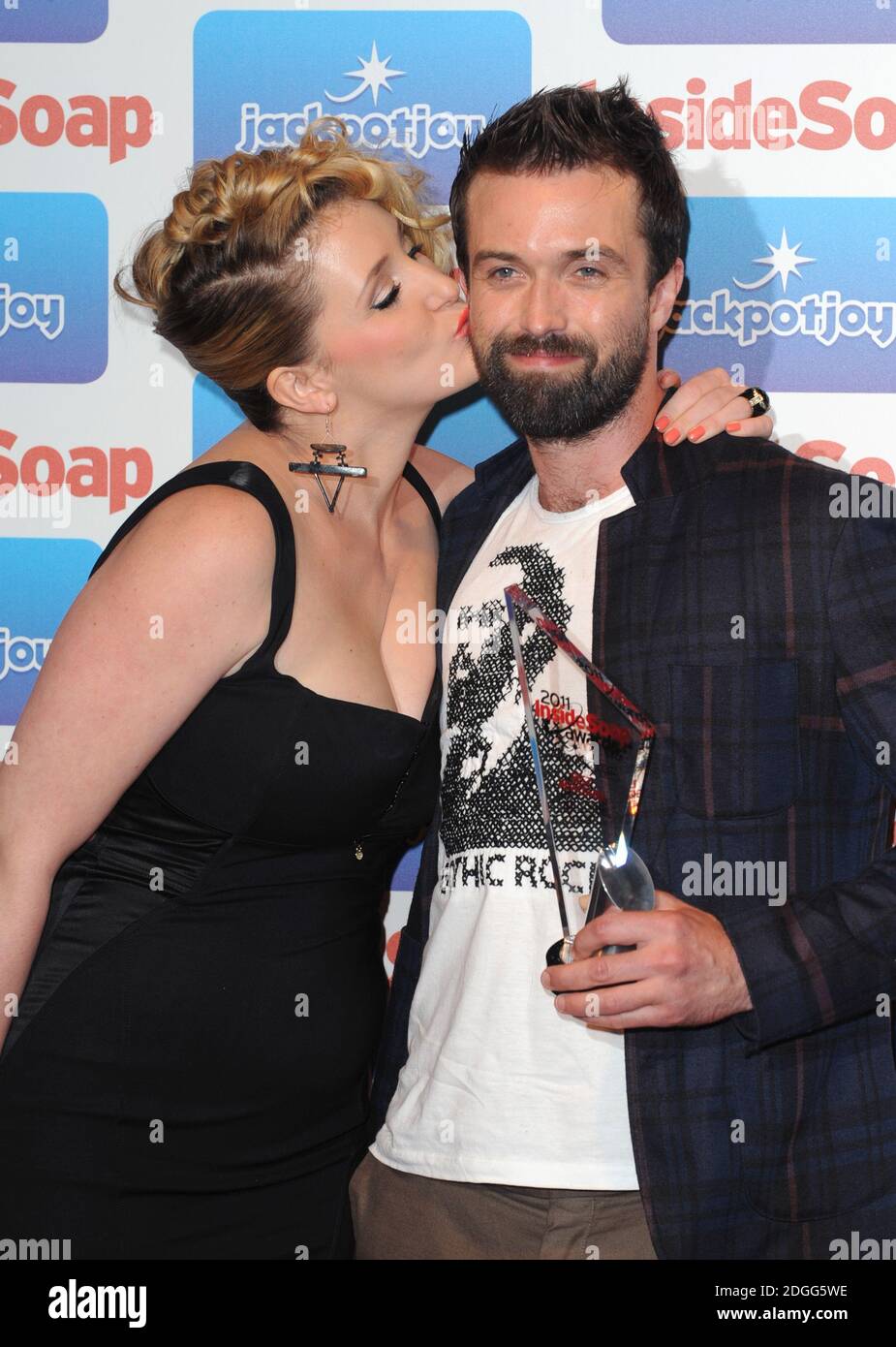 Bronagh Waugh and Emmett J Scanlan arriving at the Inside Soap Awards ...