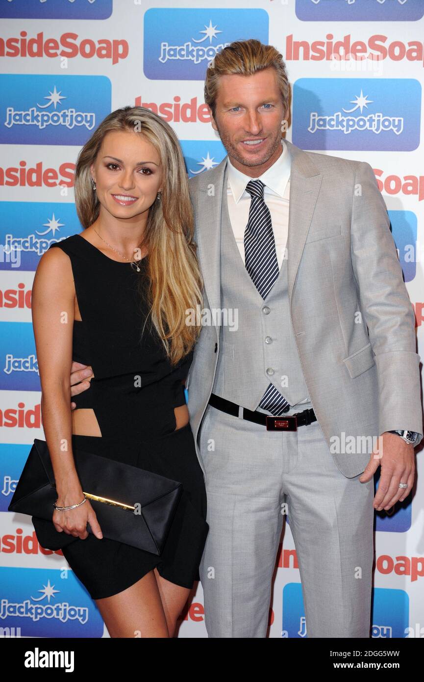 Ola Jordan and Robbie Savage arriving at the Inside Soap Awards 2011 ...