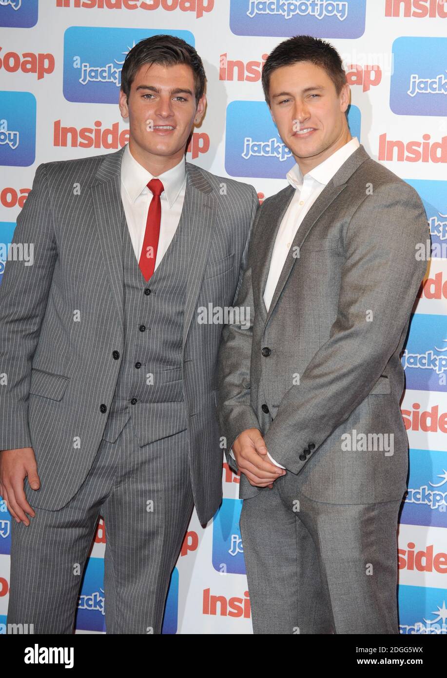 Matt Lapinskas and Tony Discipline arriving at the Inside Soap Awards ...