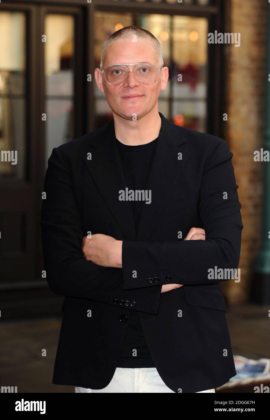 Giles Deacon pictured on a giant interactive map of the capital, to ...