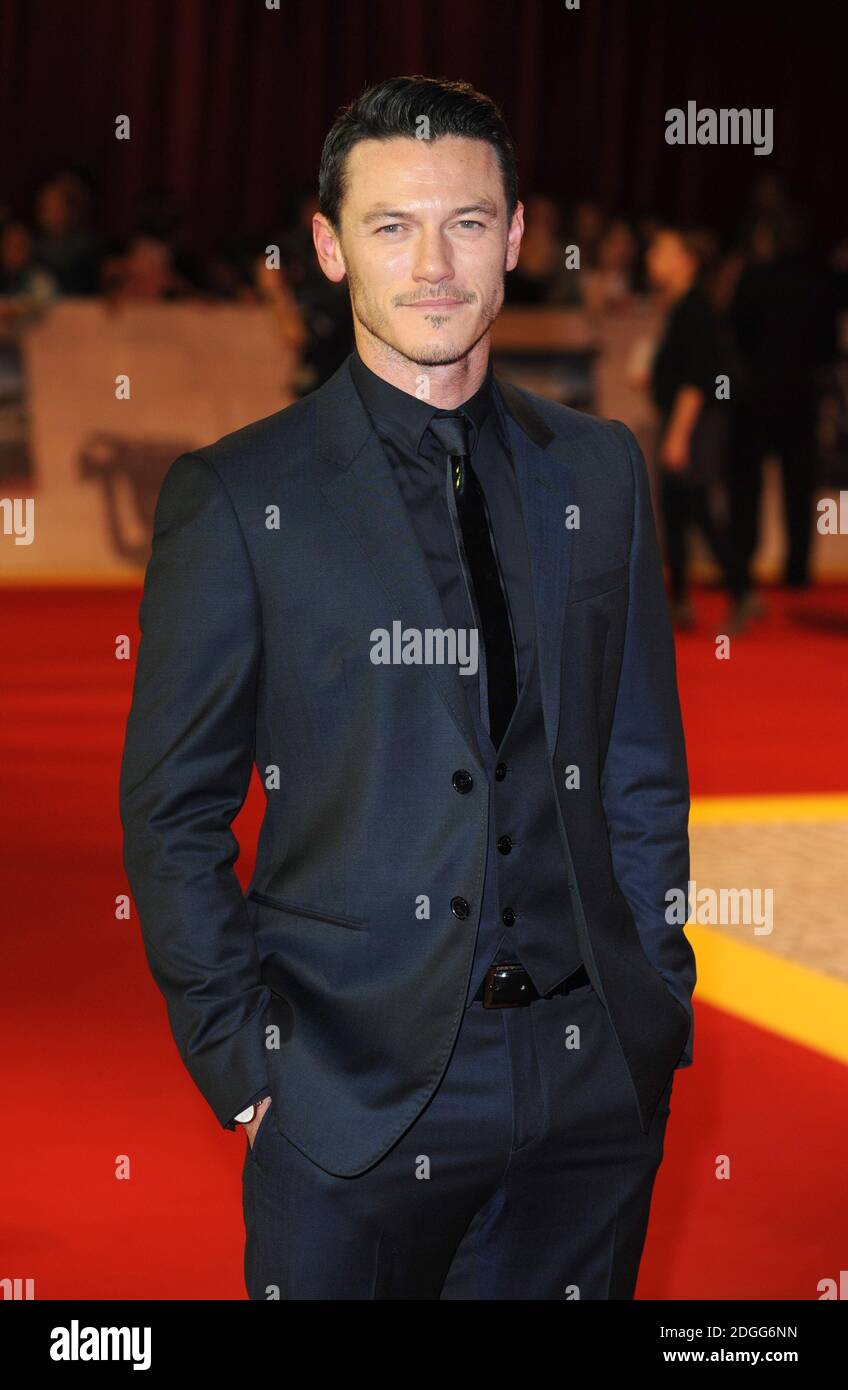 Luke Evans arriving at the World Premiere of The Three Musketeers in 3D ...