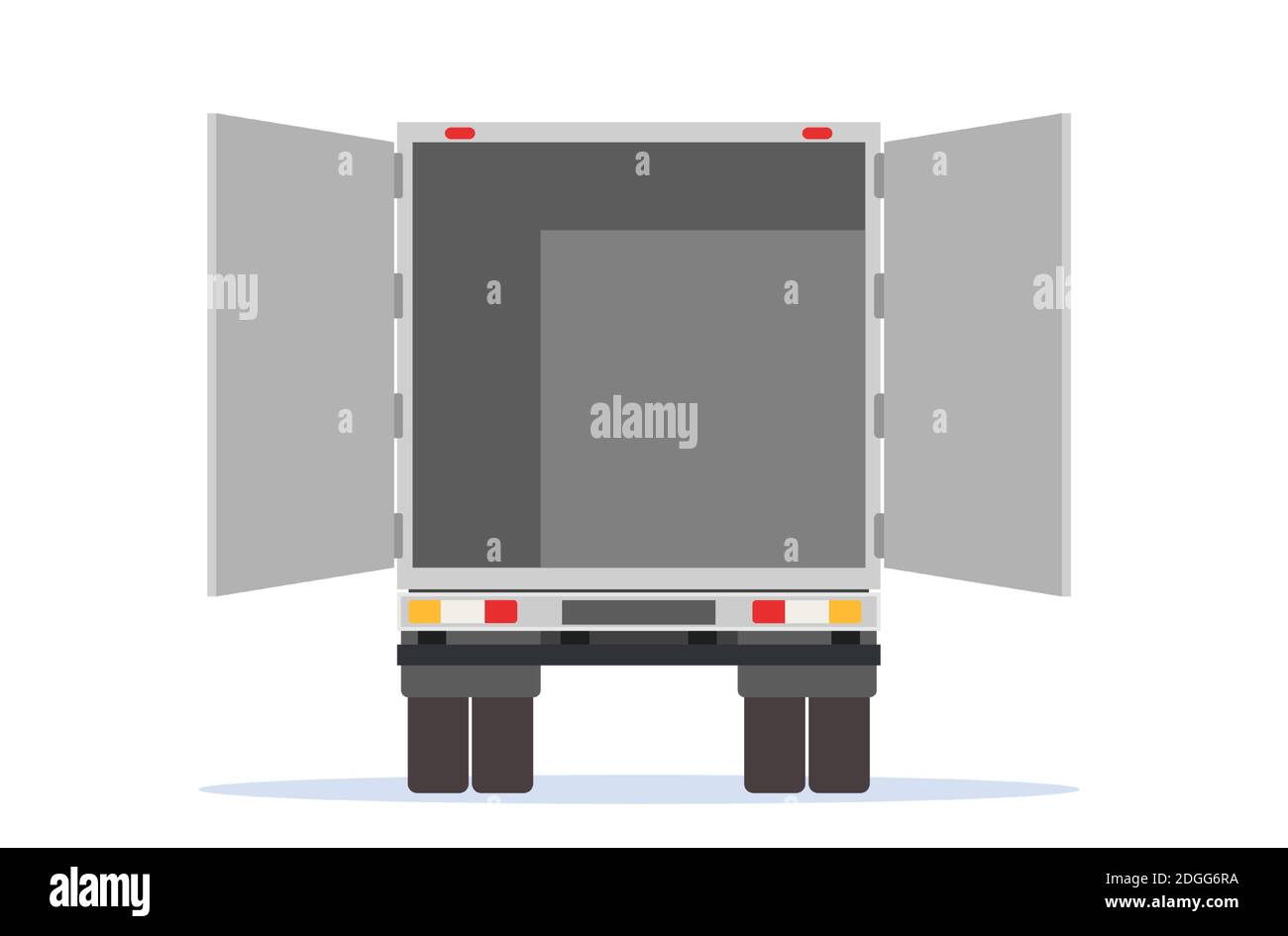 Truck trailer rear view side Stock Vector Image & Art - Alamy