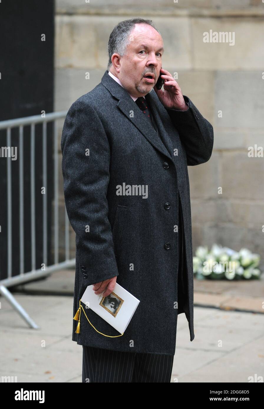Andy Peebles attends the Funeral of Sir Jimmy Savile at Leeds Cathedral ...