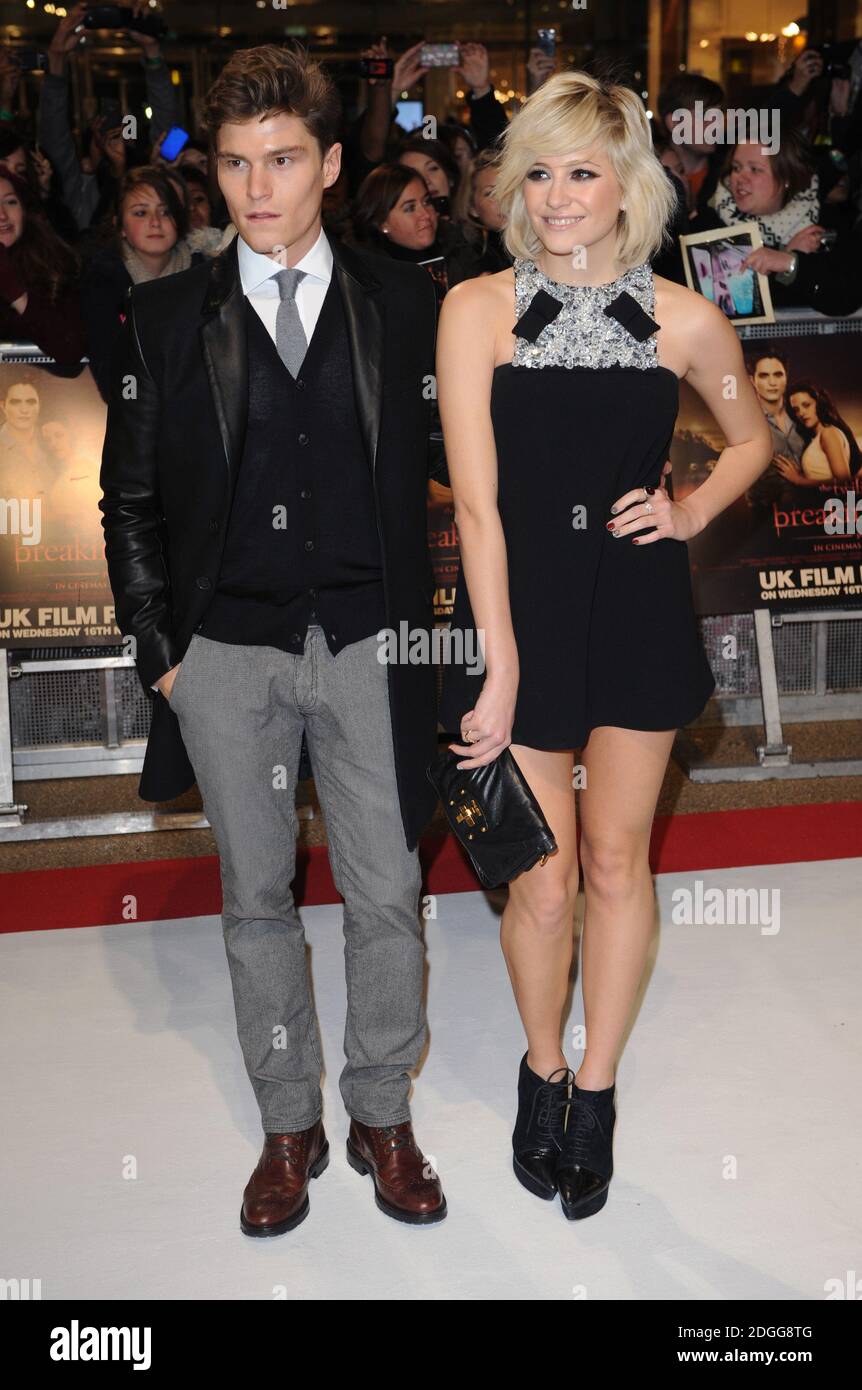 Pixie Lott and boyfriend Oliver Cheshire arriving at The Twilight Saga ...