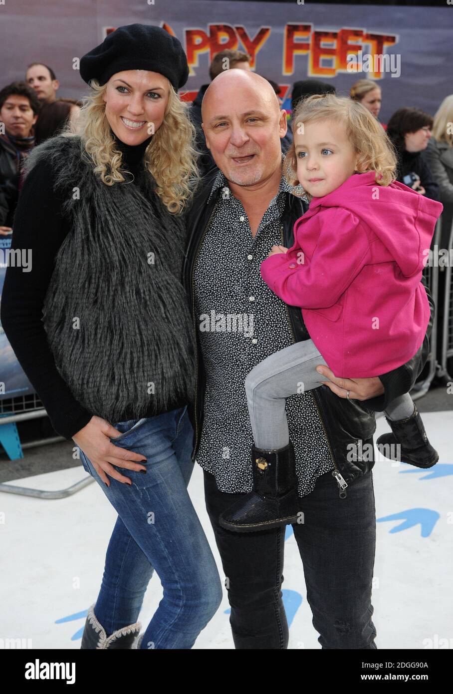 Aldo Zilli girlfriend and daughter arriving at the UK Premiere of Happy ...