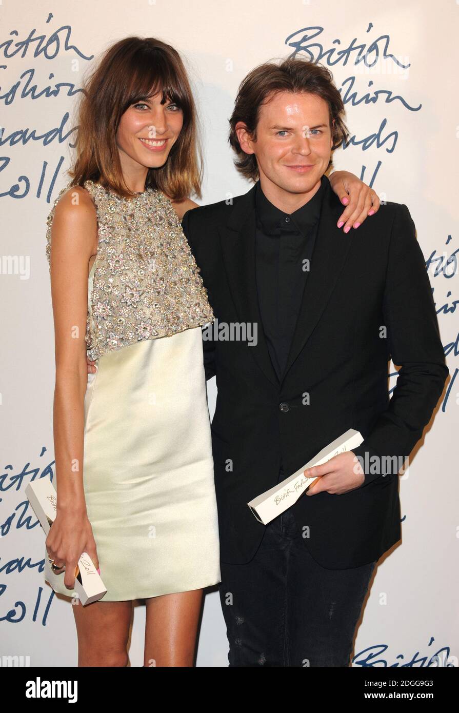 Alexa Chung and Christopher Kane at the British Fashion Awards 2011 ...