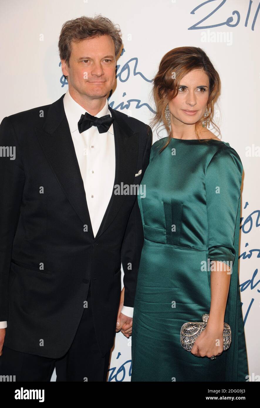 Colin Firth and wife Livia arriving at the British Fashion Awards 2011 ...