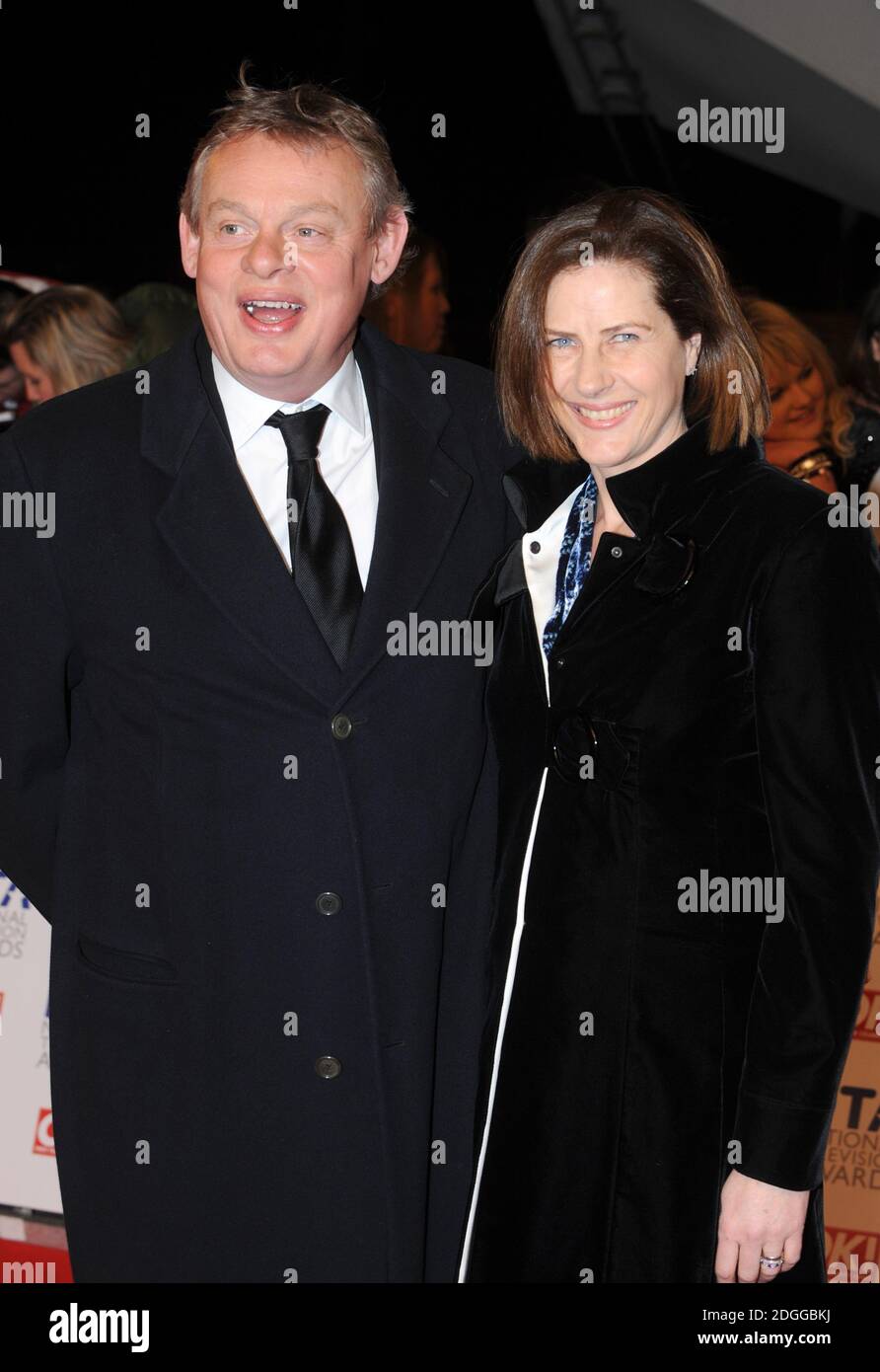Martin Clunes and wife at The National Television Awards 2012, O2 Arena ...