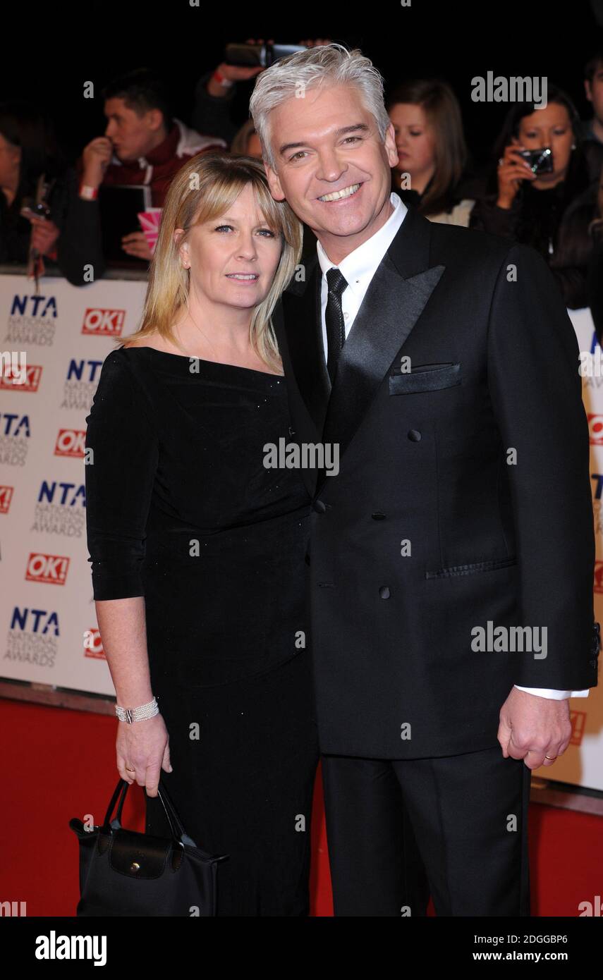 Phillip Schofield and wife at The National Television Awards 2012, O2 ...