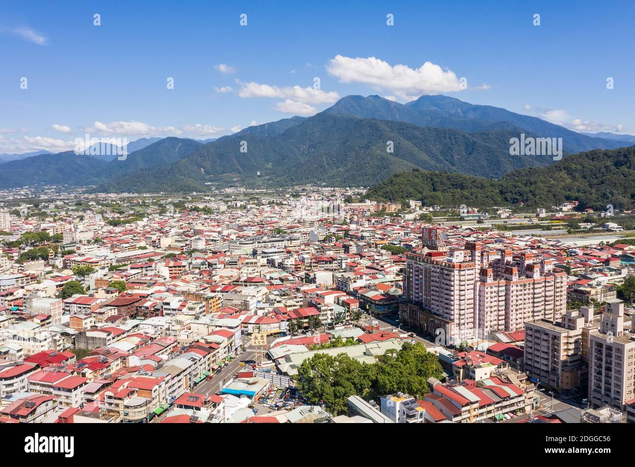 Aerial view of Puli town Stock Photo - Alamy