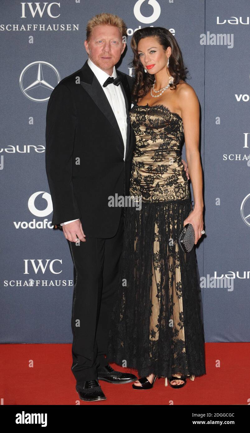 Boris Becker and Sharlely Kerssenberg arriving at the Laureus Sports ...