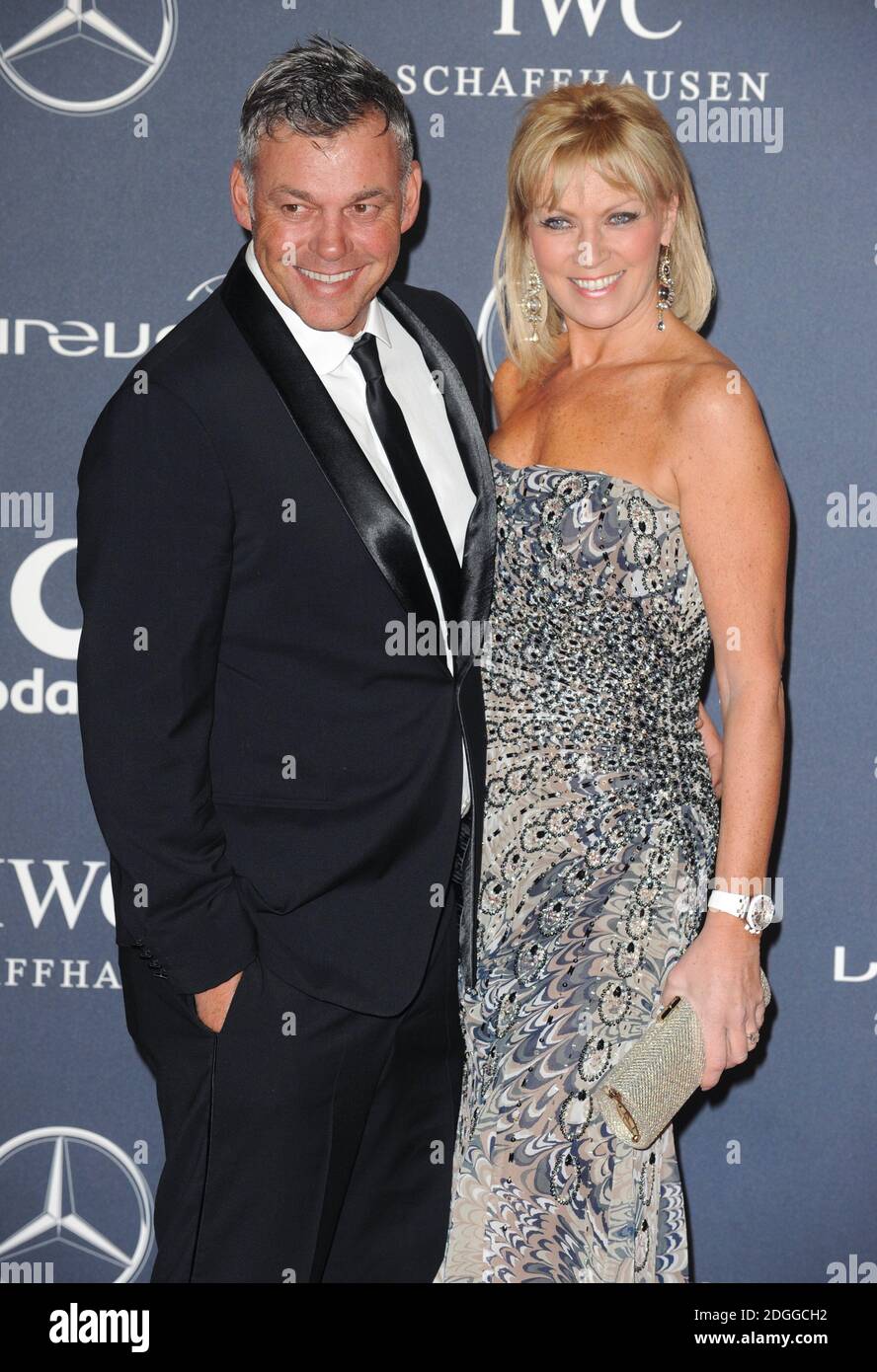 Darren Clarke and fiance Alison Campbell arriving at the Laureus Sports ...