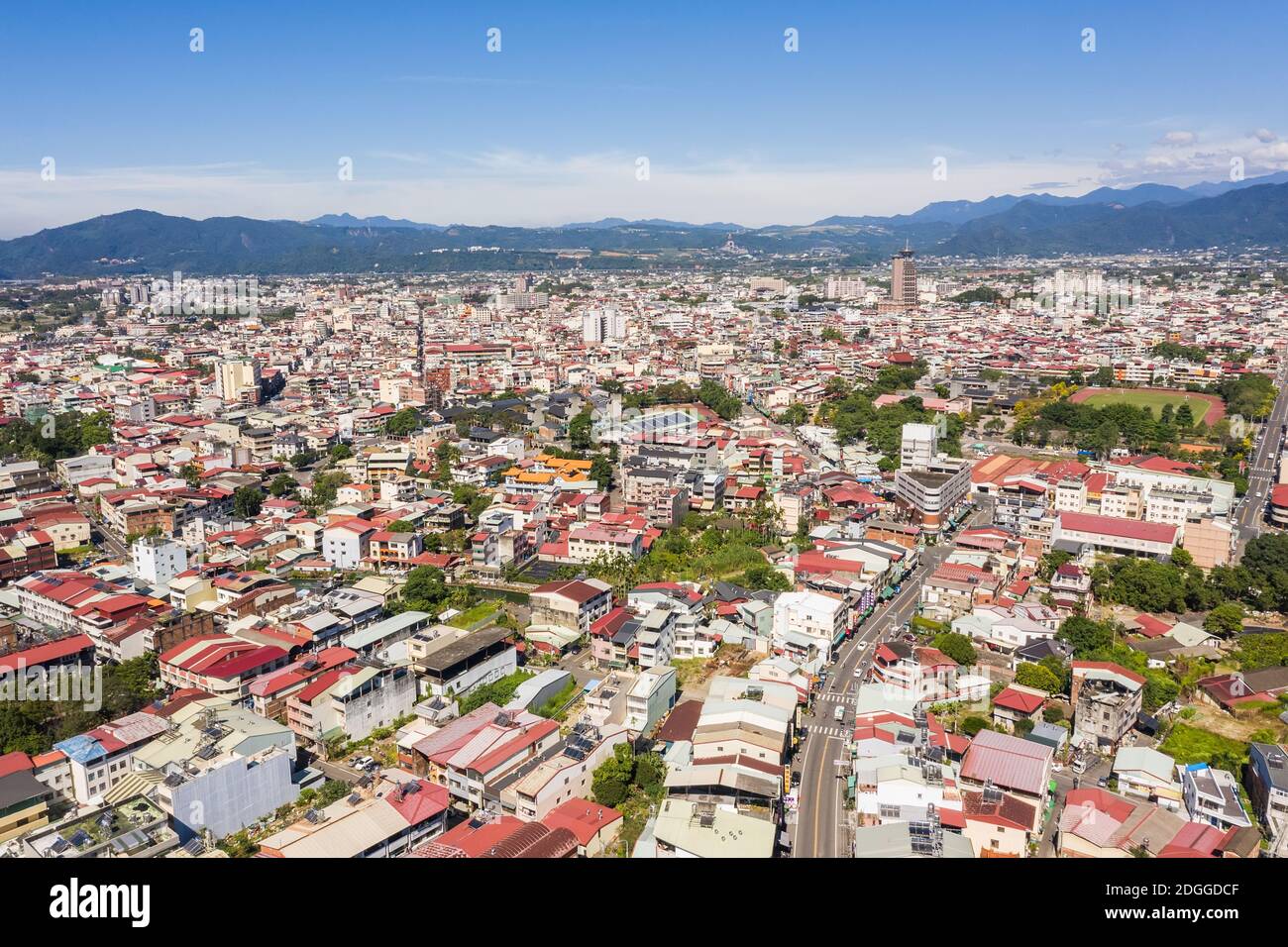 Aerial view of Puli town Stock Photo - Alamy