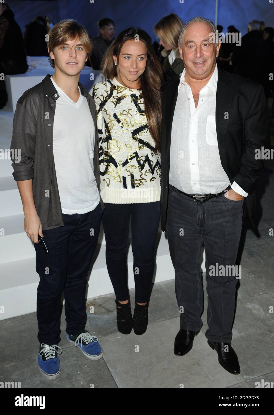 Sir Philip Green, Joshua Green and Chloe Green arriving at the Unique ...