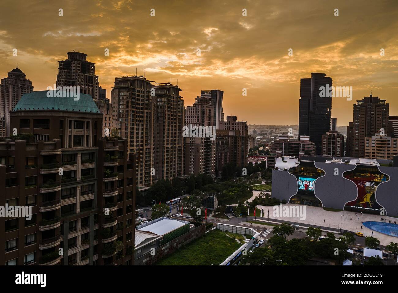 Cityscape of Taichung city with skyscrapers Stock Photo - Alamy