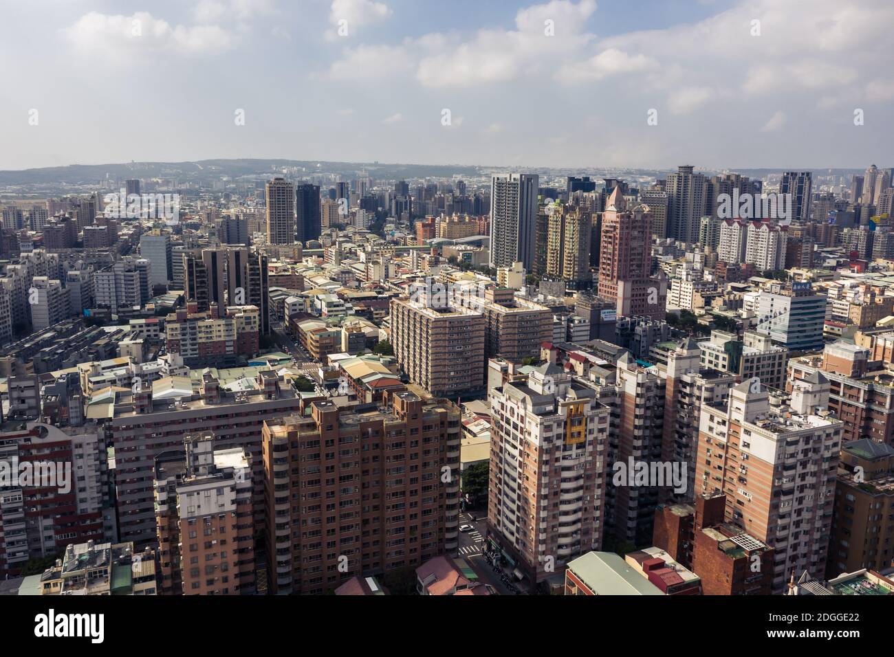 Cityscape of Taichung city with skyscrapers and blue sky Stock Photo ...
