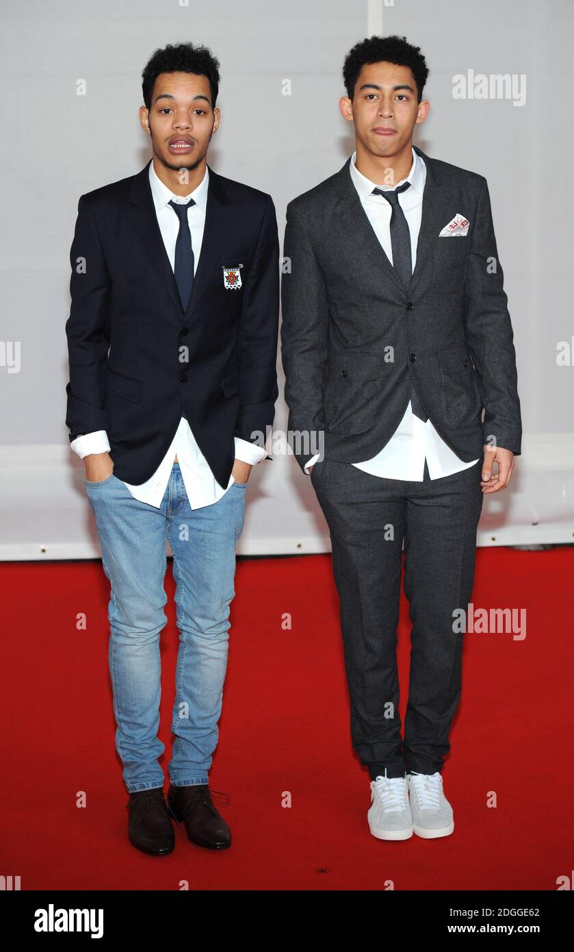 Rizzle Kicks arriving at The Brit Awards 2012, The O2 Arena, Greenwich ...