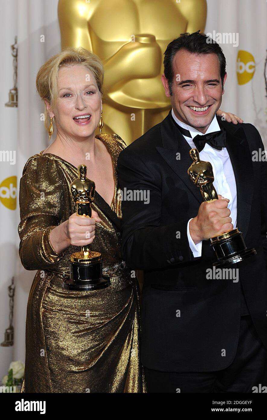 Winners of the Best Actress and Best Actor awards Meryl Streep and Jean ...