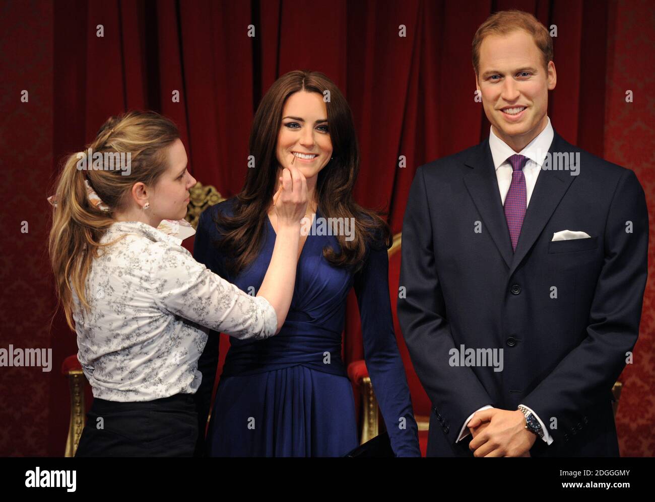 The new wax figures of Prince William the Duke of Cambridge and ...