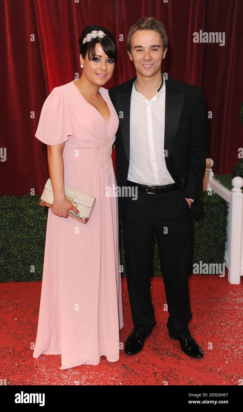 Jack P. Shepherd and Lauren Shippey arriving for the 2012 British Soap ...