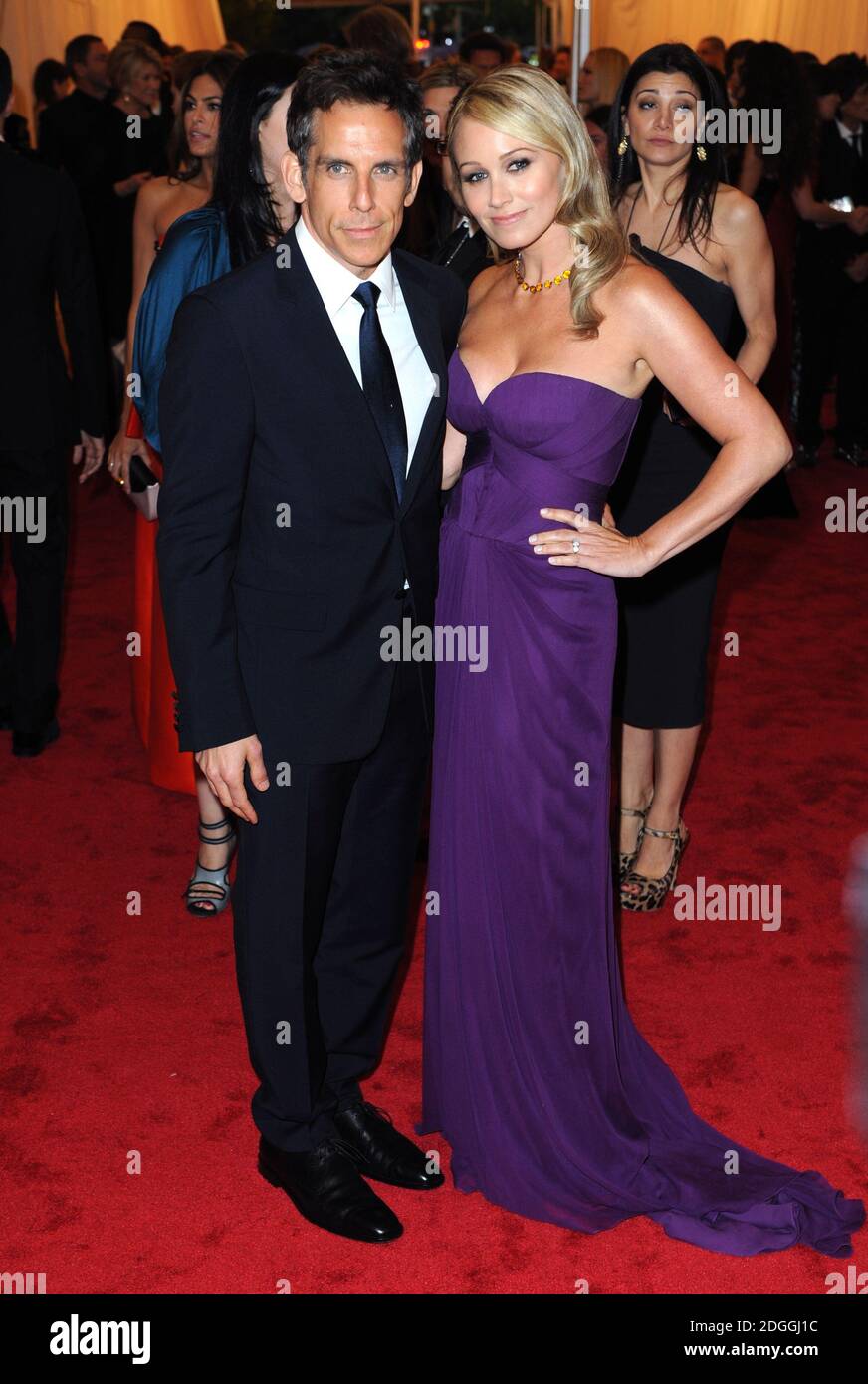 Ben Stiller and Christine Taylor arriving at the Costume Institute ...
