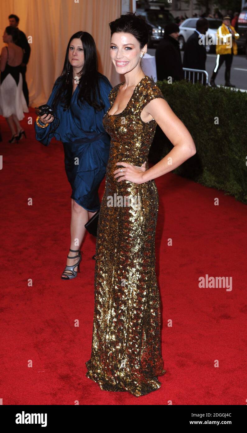 Jessica Pare arriving at the Costume Institute Benefit, held at the ...