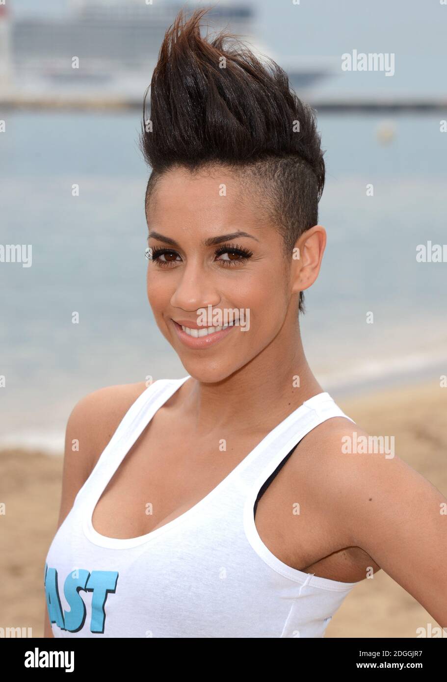 Dominique Tipper at the photocall for Fast Girls in Cannes. Part of the ...