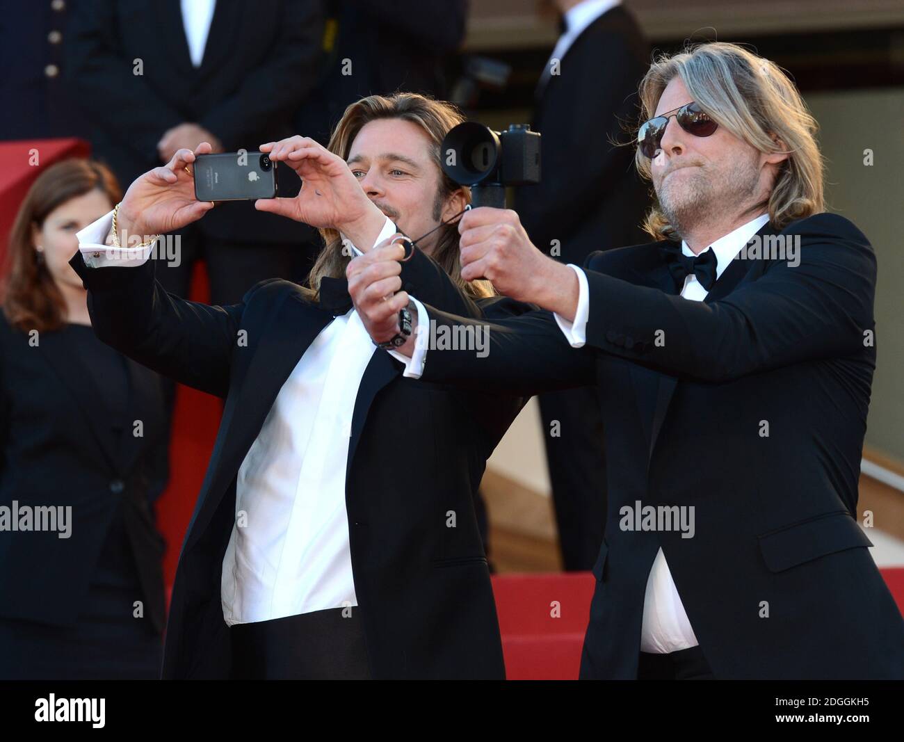 Brad Pitt and Andrew Dominik arriving at the Gala Screening of Killing ...