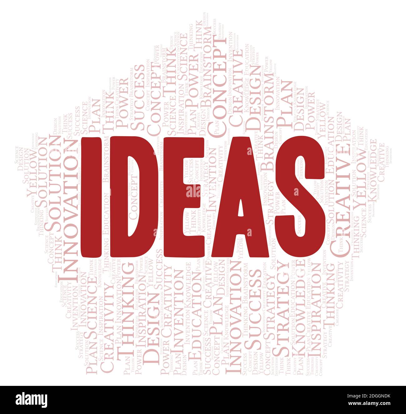 Ideas typography word cloud create with text only Stock Photo - Alamy