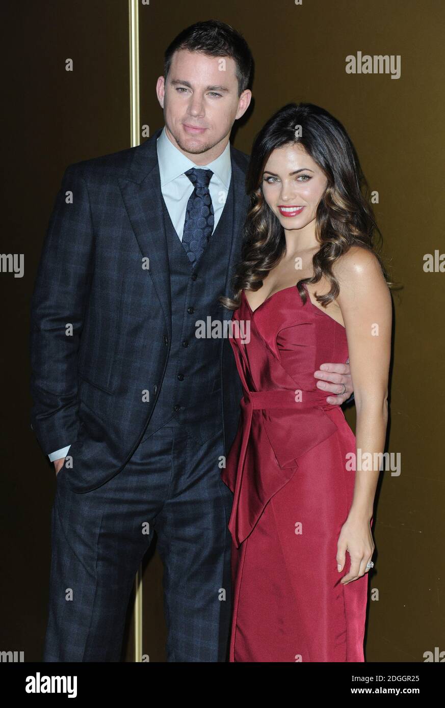 Channing Tatum and wife Jenna Dewan arriving at the Magic Mike ...