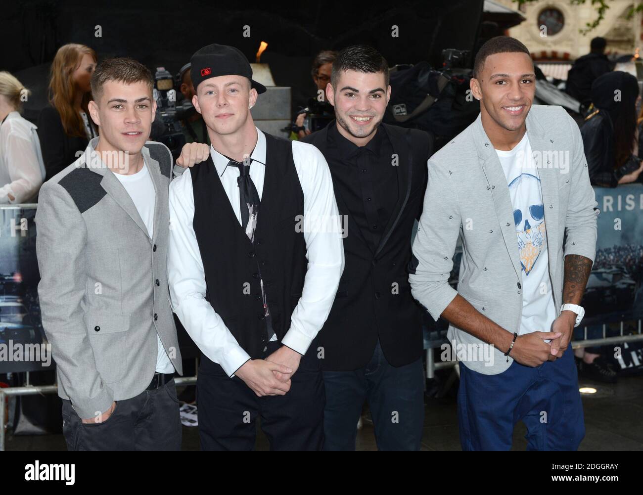 The Mend arriving at The UK Premiere of The Dark Knight Rises, Odeon ...
