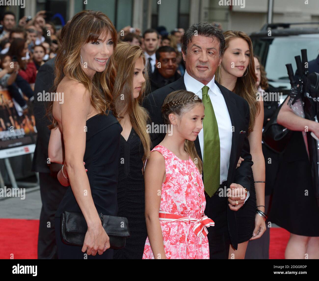 Sylvester Stallone with wife Jennifer Flavin and daughters Sophia Rose ...